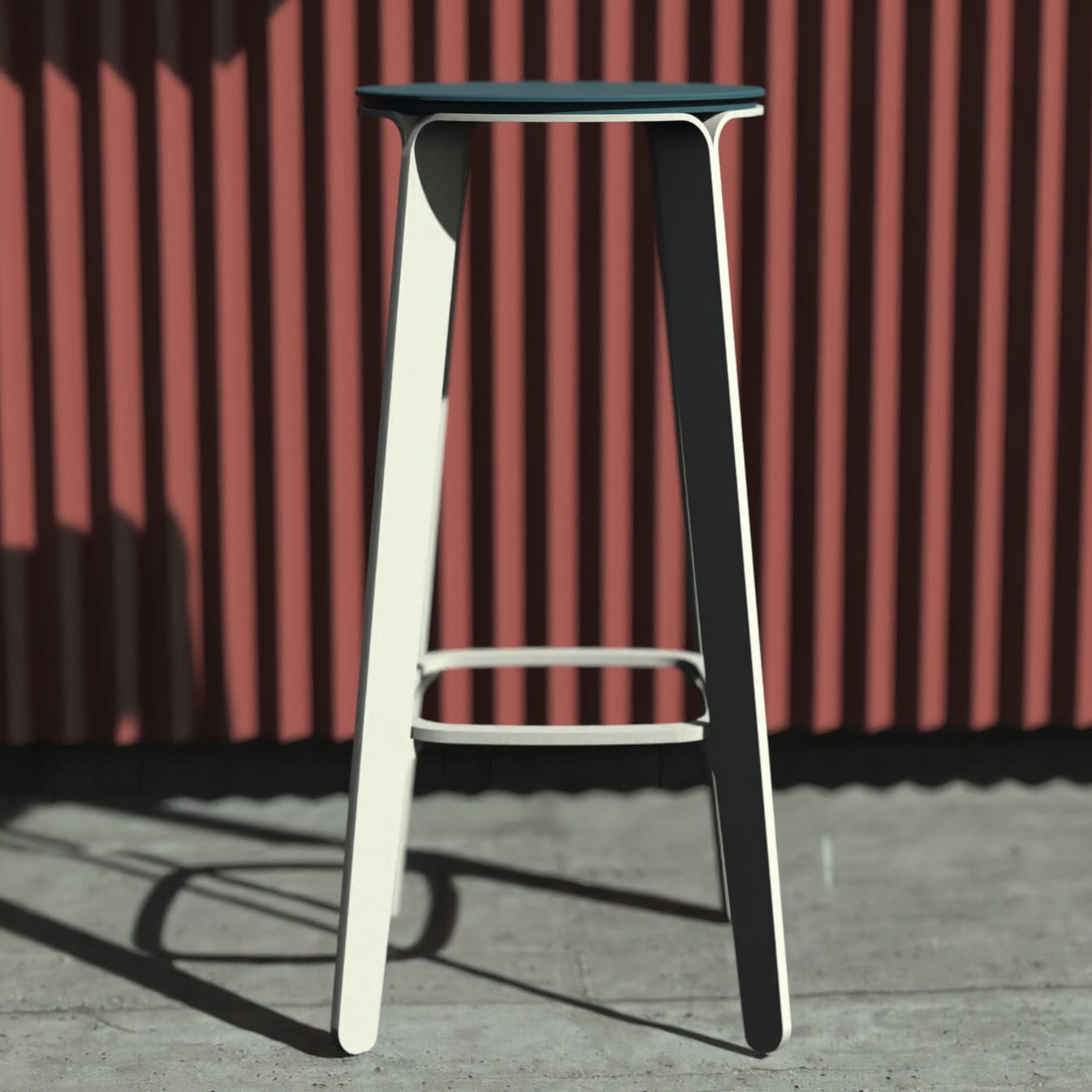 Moderner Barhocker - Peel - Shift - Aluminium / Gestell aus Aluminium ...