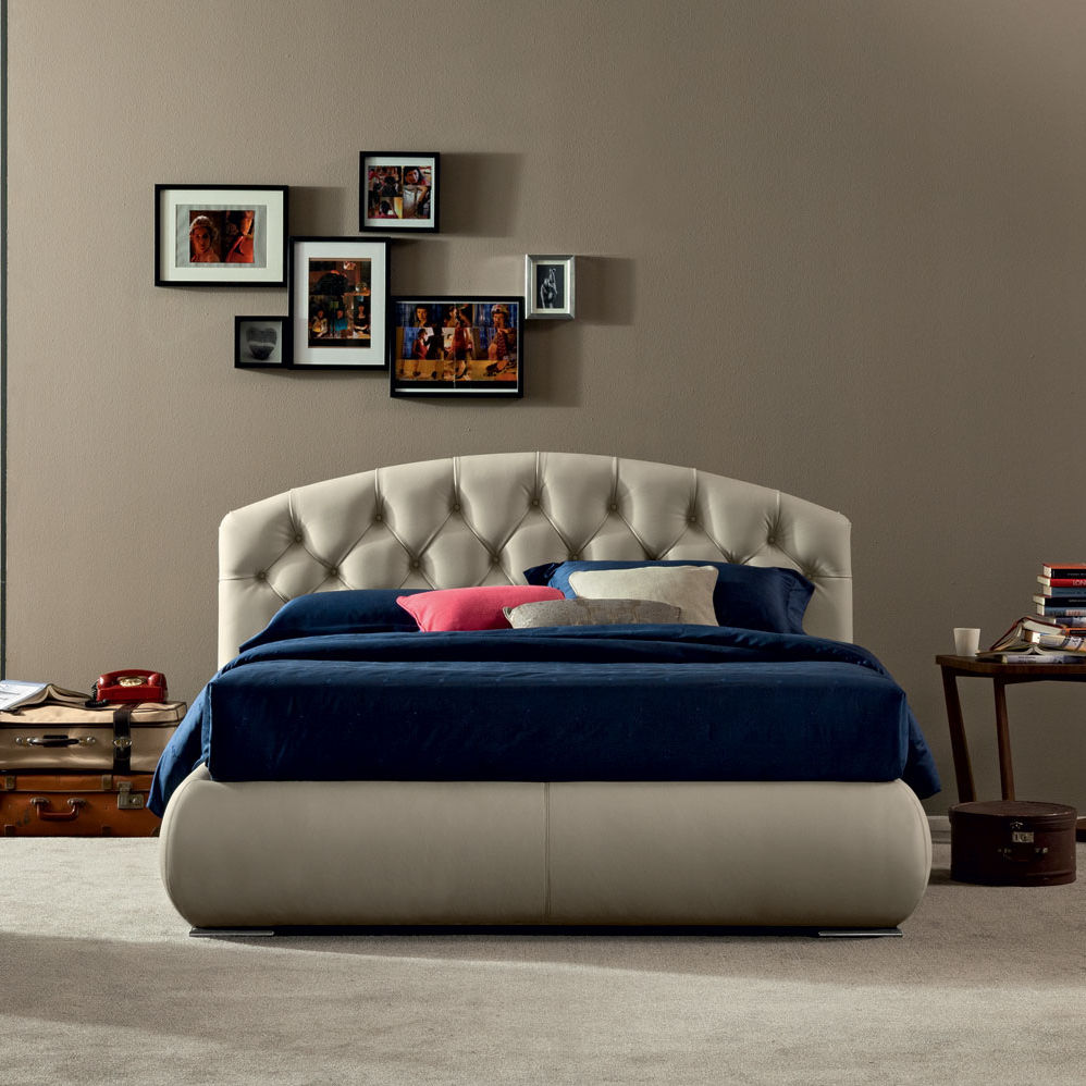 Doppelbett - CORUM - OGGIONI - modern / Polster / Kopfteil