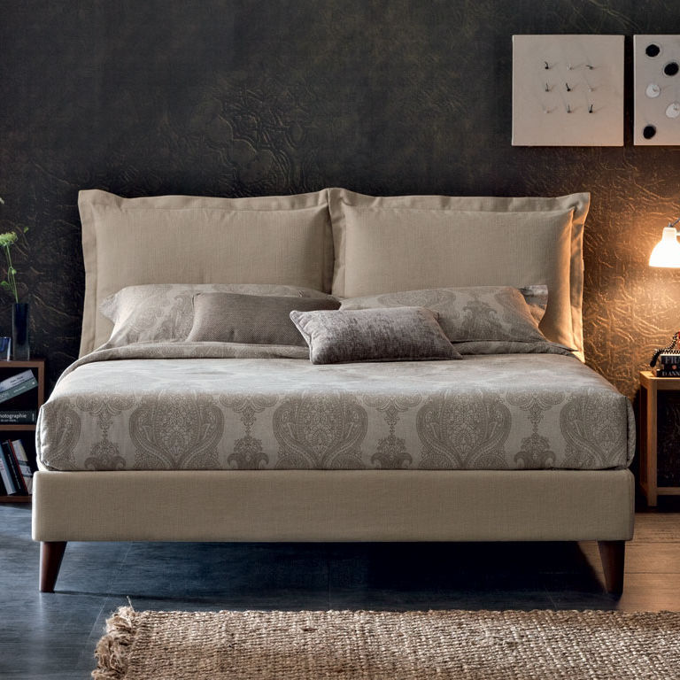 Doppelbett - VIVIAN - OGGIONI - modern / Polster / Kopfteil