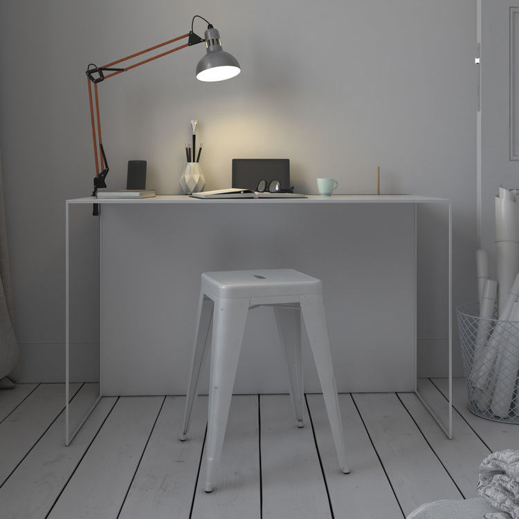 Minimalistischer Schreibtisch - PHILIP - FORMA&CEMENTO - Holz / Eisen ...