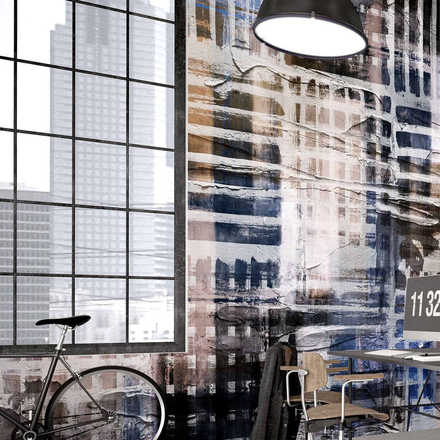 Moderne Tapete - ALIOTH - INSTABILE LAB - Streifenmuster / bedruckt