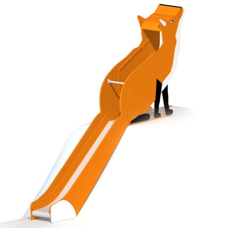 Gerade Rutsche - FOX - Tiptiptap - für Spielplätze / Edelstahl