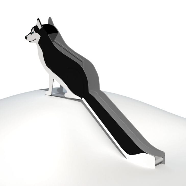 Gerade Rutsche - HUSKY - Tiptiptap - für Spielplätze / Edelstahl / HDPE