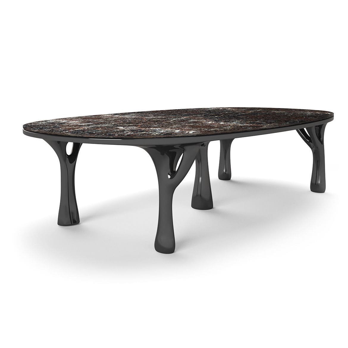 Tisch / organisches Design - BLACK BAOBA - Thomas Mucha - Holz / Marmor ...