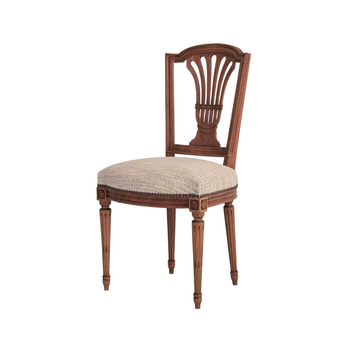 Esszimmerstuhl / Louis XVI - GERBE - Pierre COUNOT BLANDIN - Stoff ...