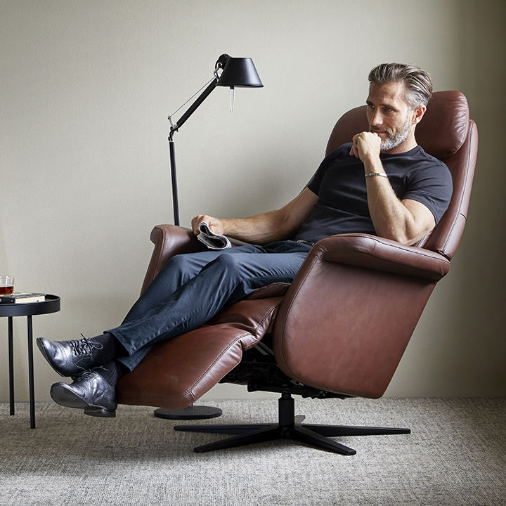 Moderner Relaxsessel - SAM - Stressless - Leder / Stoff / schrägstellbar