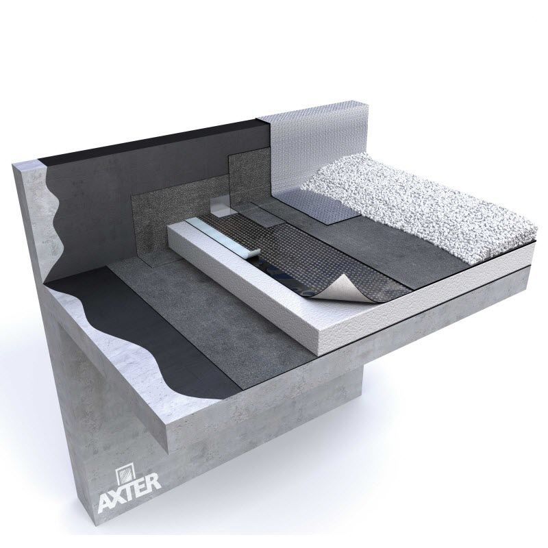 Asphaltabdichtung für Dachterrasse - HYRENE® TS - AXTER - zweischichtig