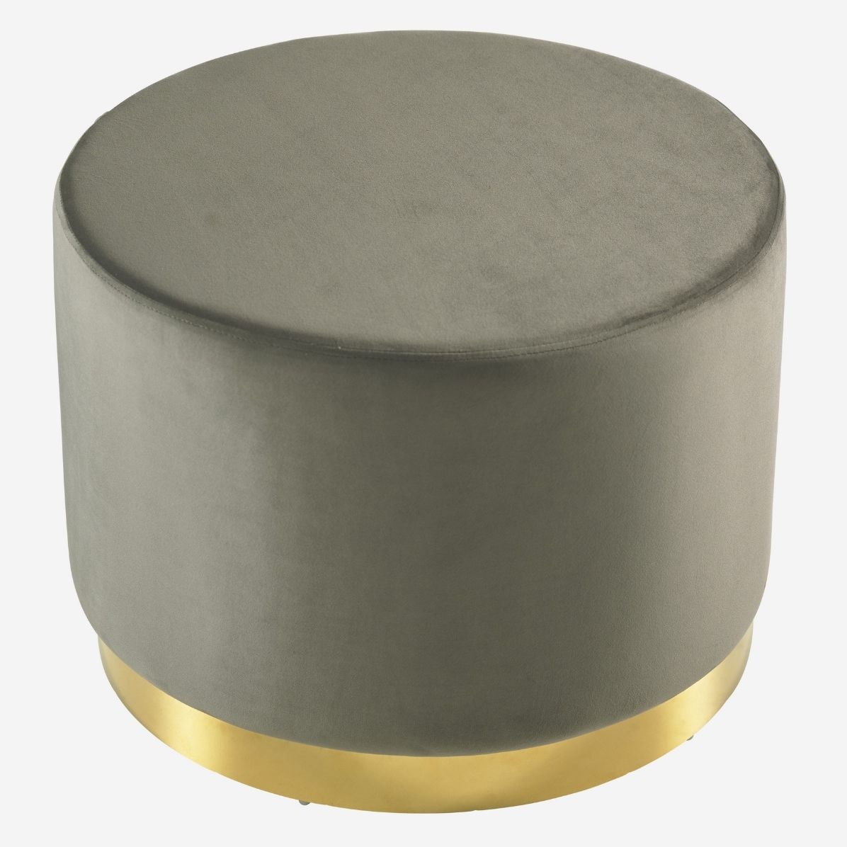 Modernes Sitzkissen - DOT - CAMINO A CASA - Samt / rund / grau