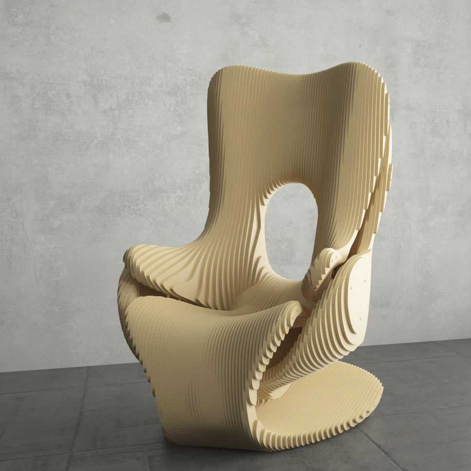 Sessel / originelles Design - Ottavia - MyWoodream - Holz / Holz ...
