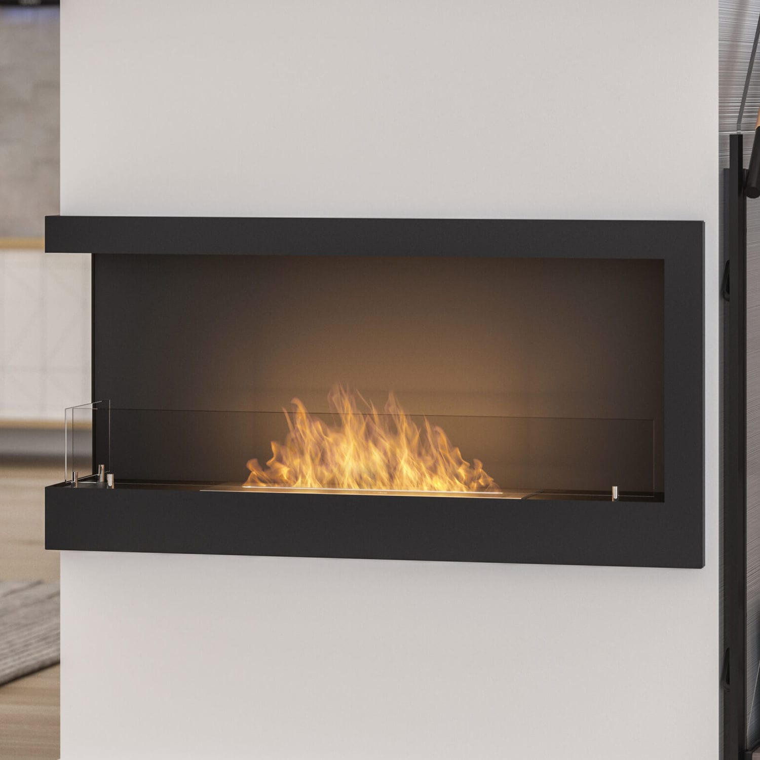 Bioethanol-Kamin - MESSINA90 SX - Divina Fire - Einbau / Ecken / ohne Abzug