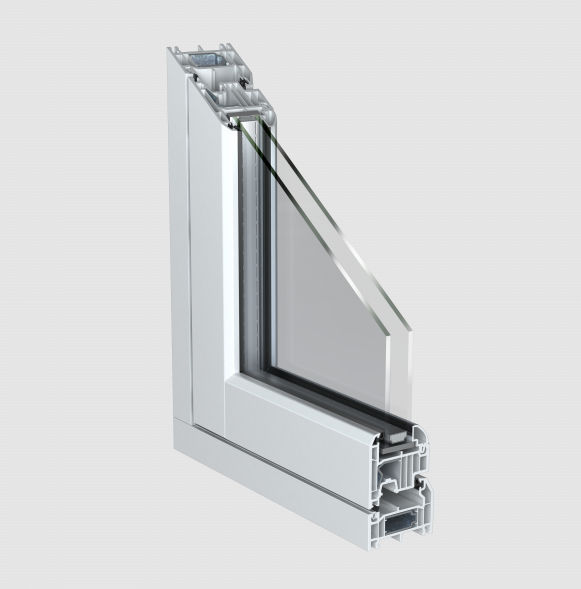 Fallfenster - FLUSH SASH - KÖMMERLING - feststehend / Glas / PVC