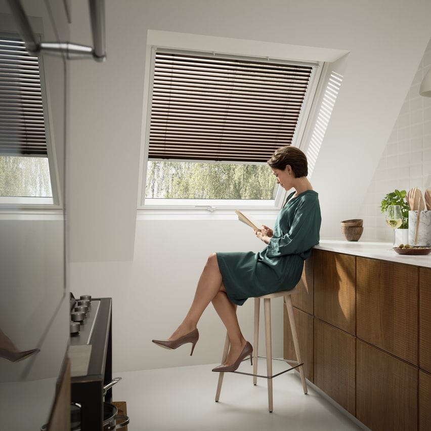 Jalousie-Rollo - VENETIAN - VELUX - lackiertes Aluminium / für ...