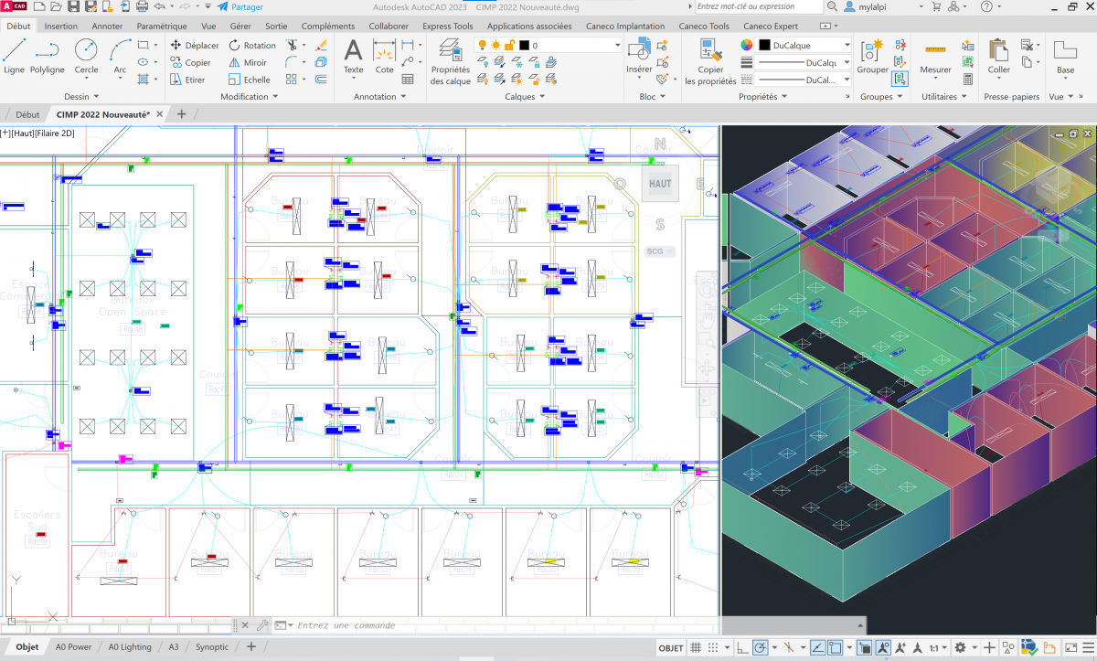 Projektplanungssoftware - CANECO IMPLANTATION - ETAP - CAD / Management / für Elektroinstallation