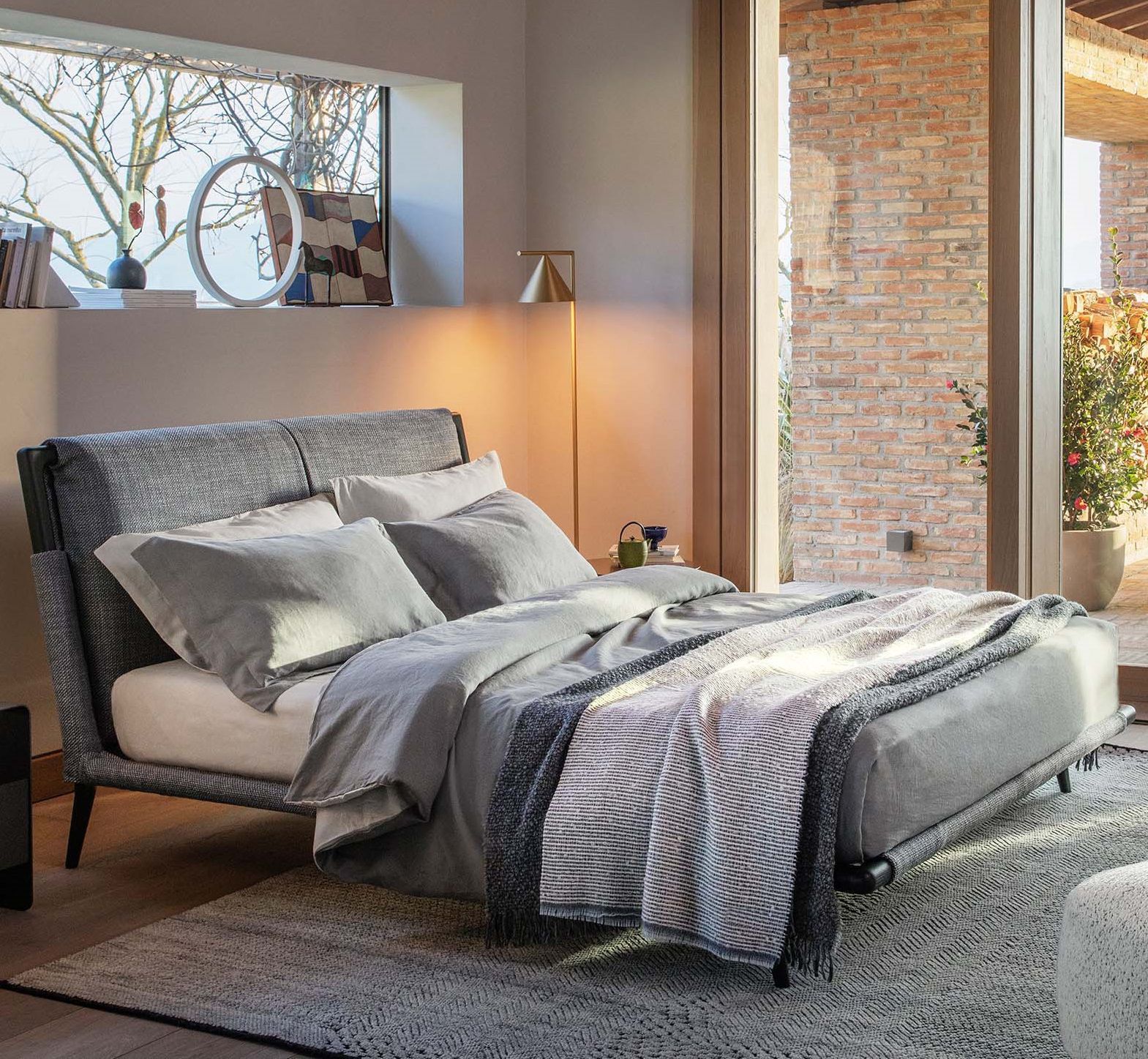 Doppelbett - GAUDÌ - Flou - Einpersonen / modern / Polster