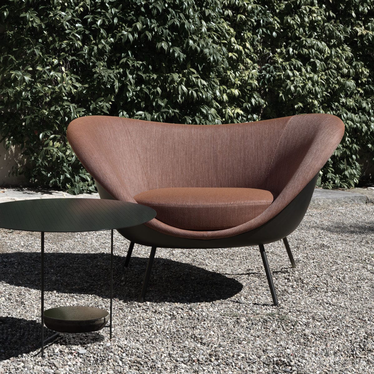 Sessel / originelles Design - D.154.2 - Molteni&C - Stoff / braun / weiß