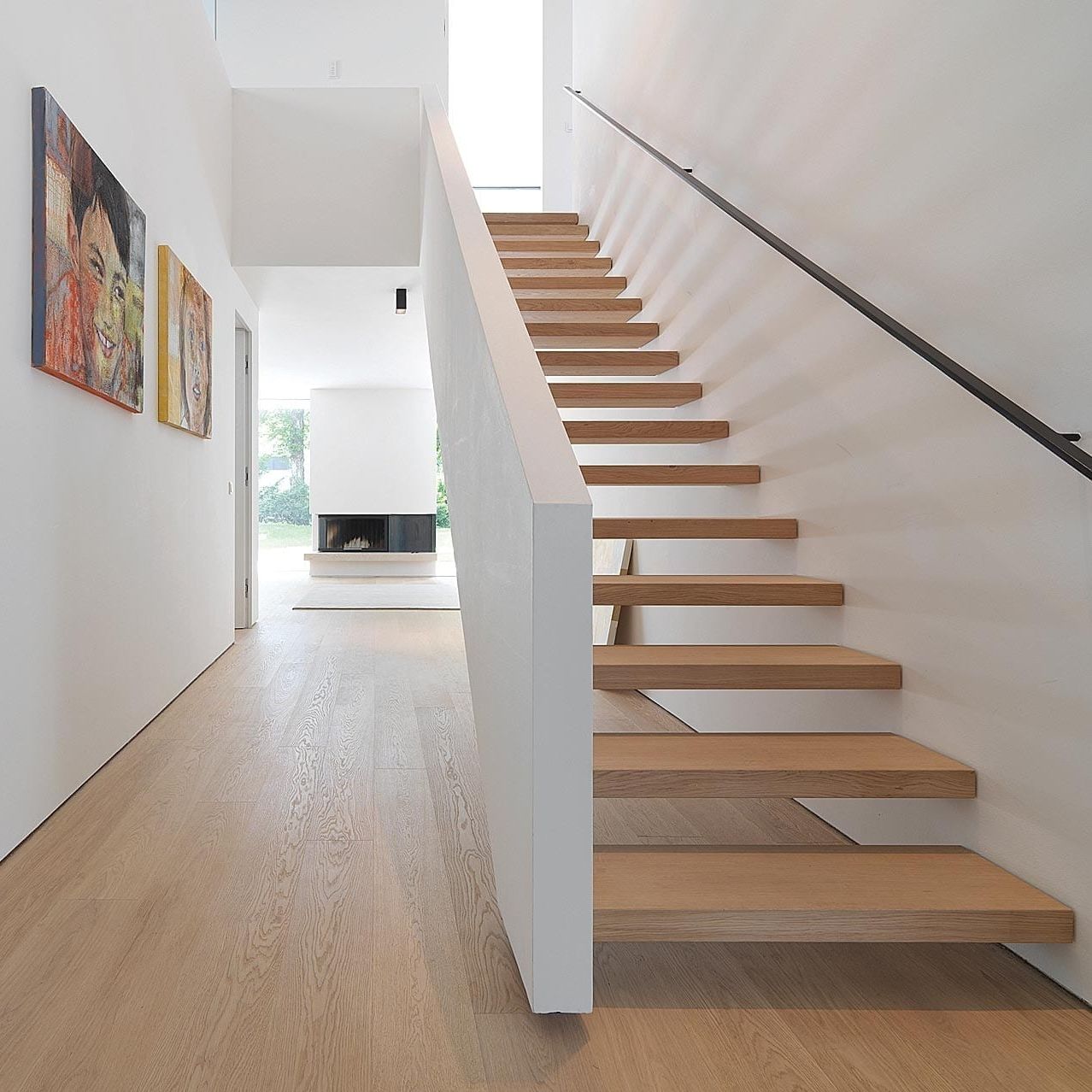 Gerade Treppe - OAK WHITE - Admonter - viertelgewendelt / Wendel ...