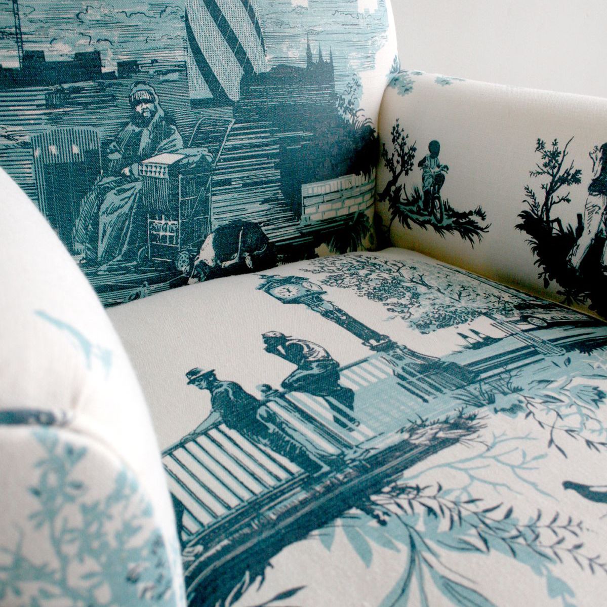 Möbelstoff - LONDON - Timorous Beasties - Motiv / Baumwolle / Leinen