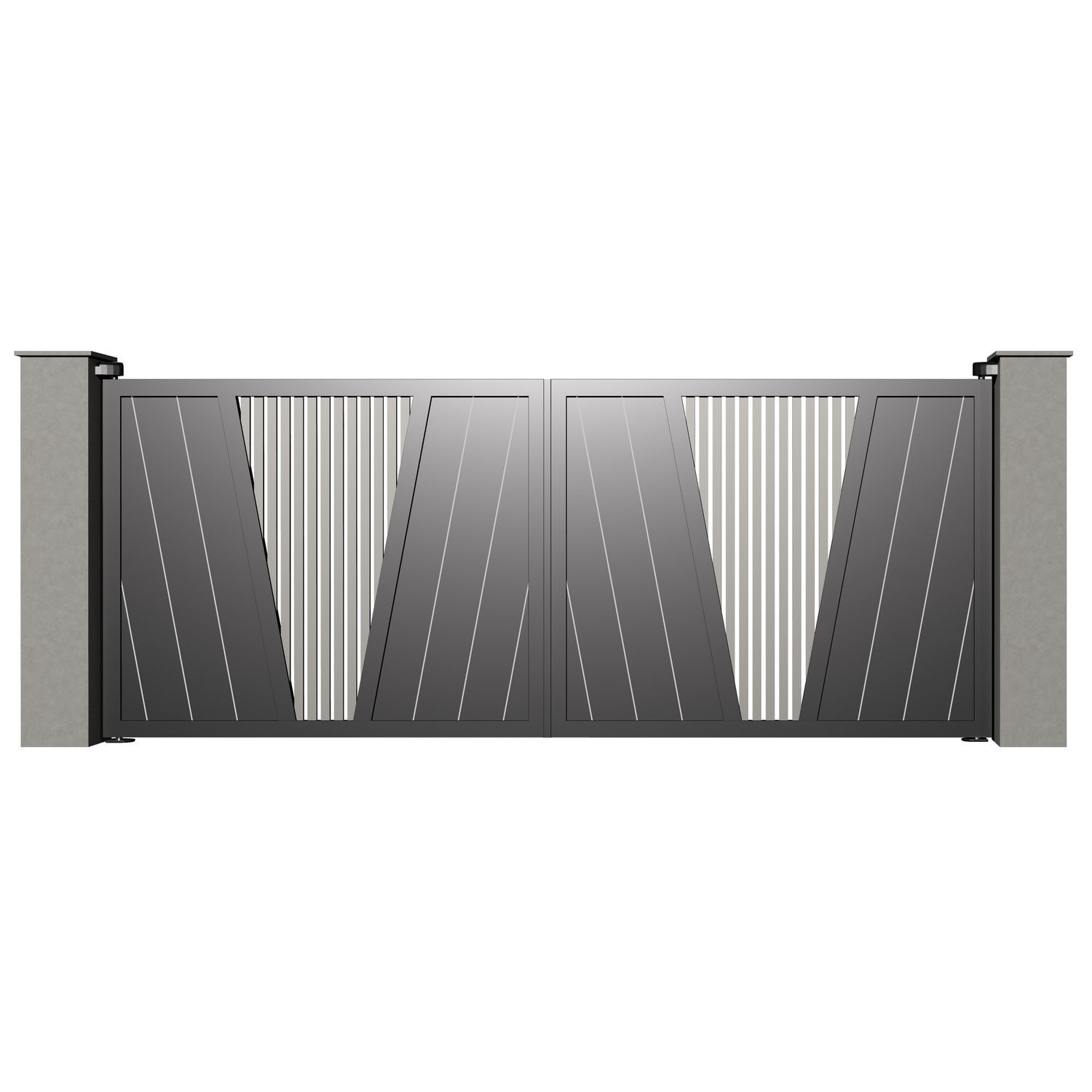 Einflügeliges Tor - Trésor AMETHYSTE B029 - Gates-Creations - rechts ...