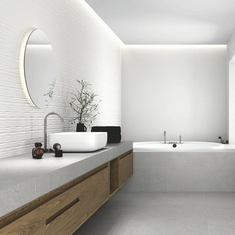 Fliesen für den Innenraum - SNOW - ETILE / ELAM - für Badezimmer / Wand / Steingut