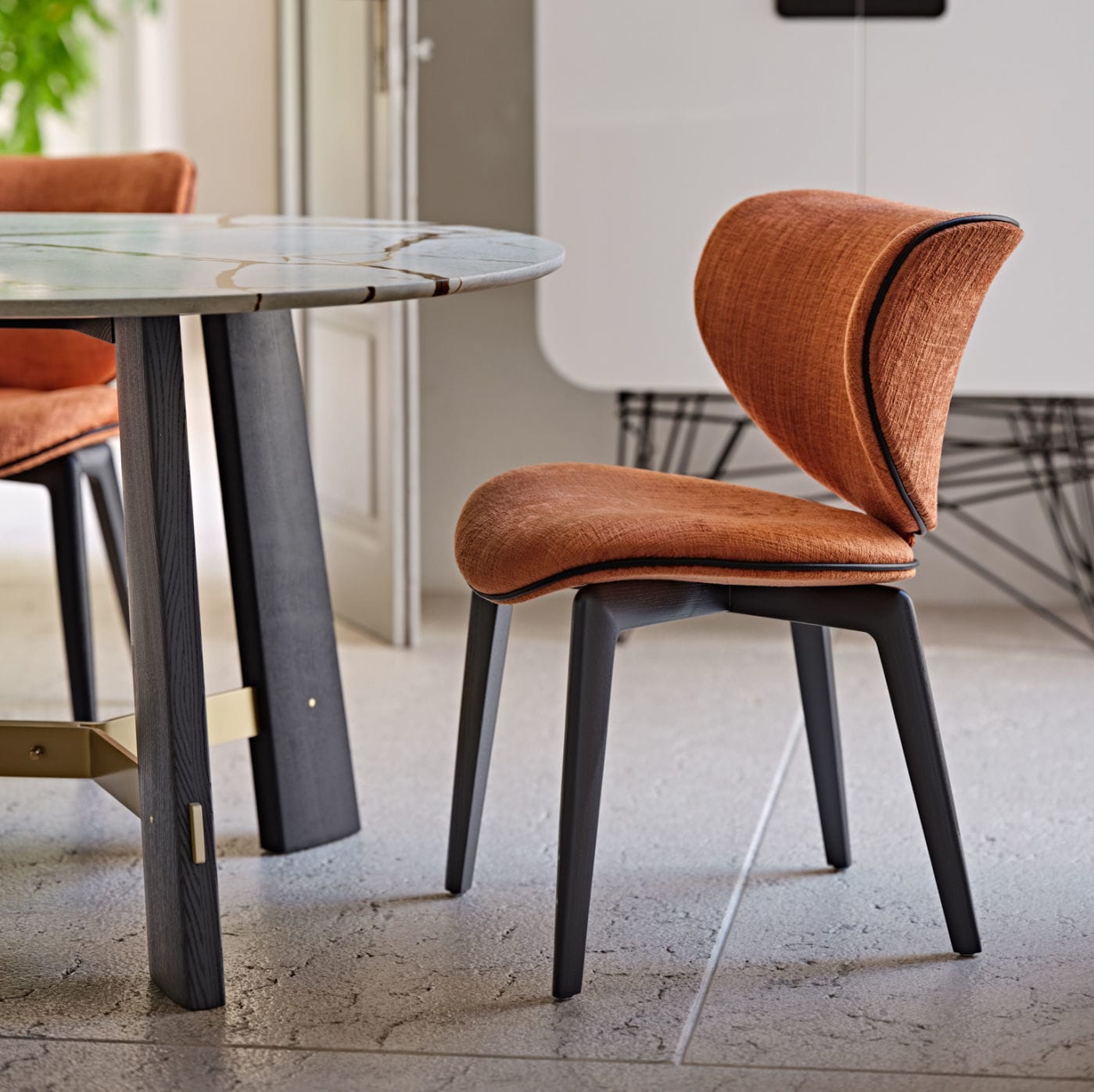 Moderner Esszimmerstuhl - Kelly - Black Tie - für den Innenraum / Stoff ...