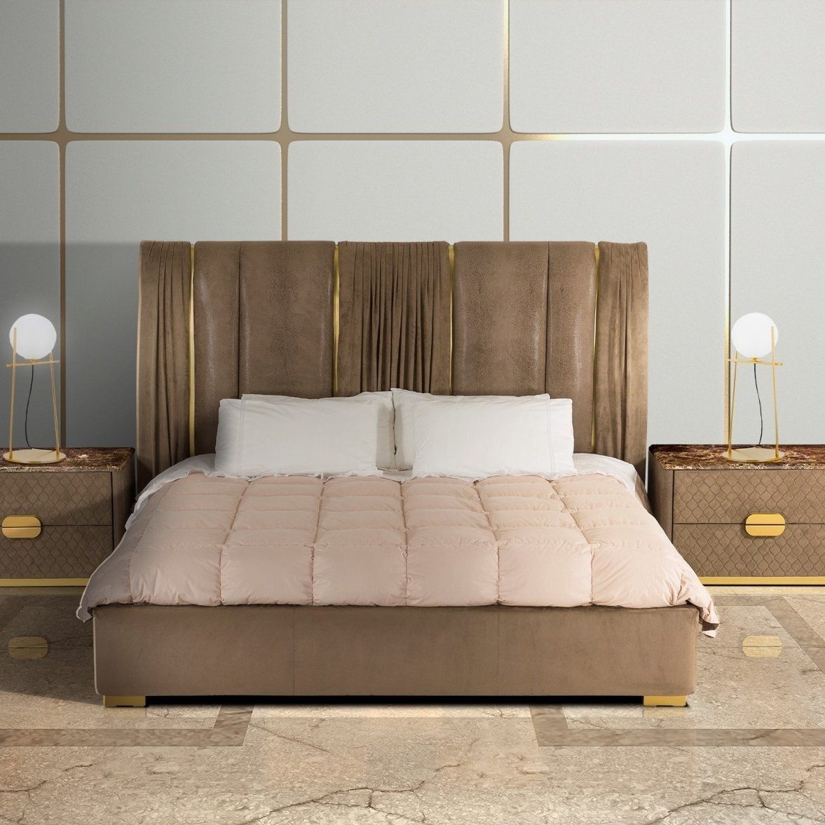 Bett / King Size - WALDORF - Stone International - Queen Size / modern ...