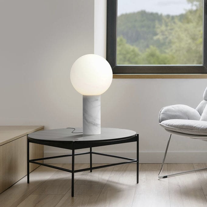 Tischlampe - PILAR - Pablo Designs - Glas / Marmor / Opal