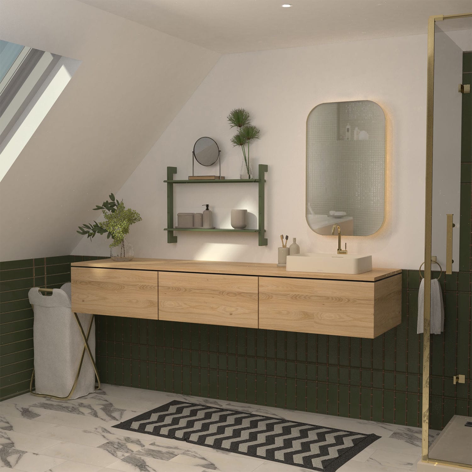 Wandmontiertes Regal - Bretagne Design - Modul / mobil / modern