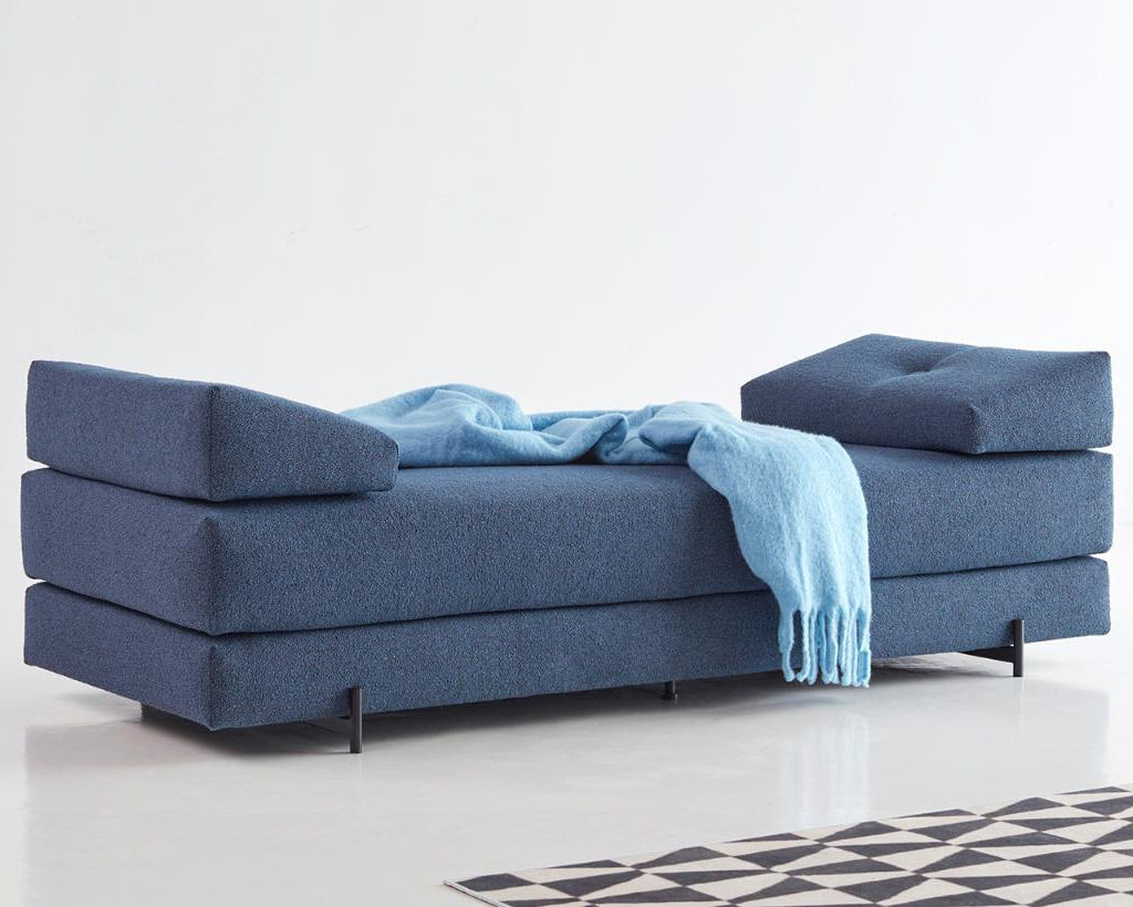 Bettsofa - Sigmund - INNOVATION LIVING - modern / Stoff / grau