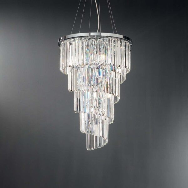 Moderner Kronleuchter - ALEXANDER - Ondaluce - Kristall / Stahl / aus ...