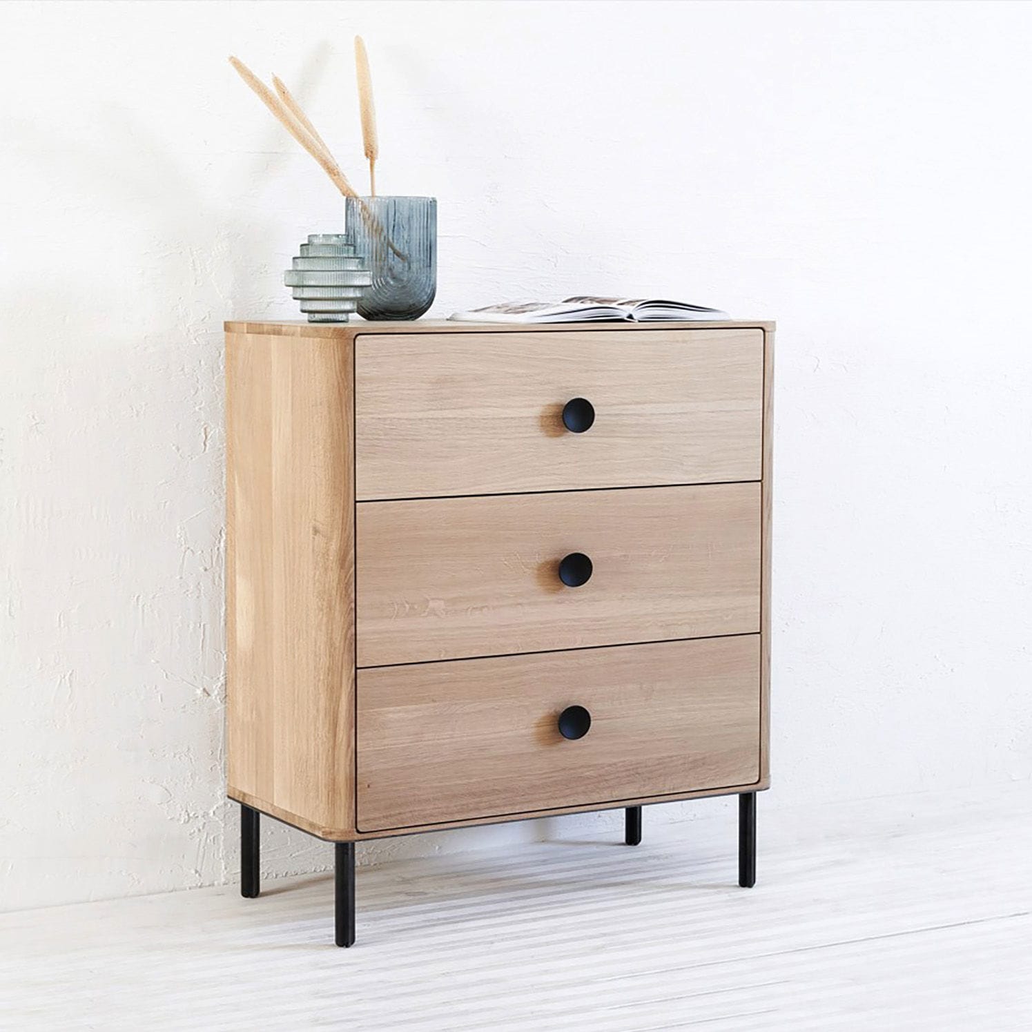 Moderne Kommode - NORDY - IDDO - Eiche / Natureiche / geöltes Holz