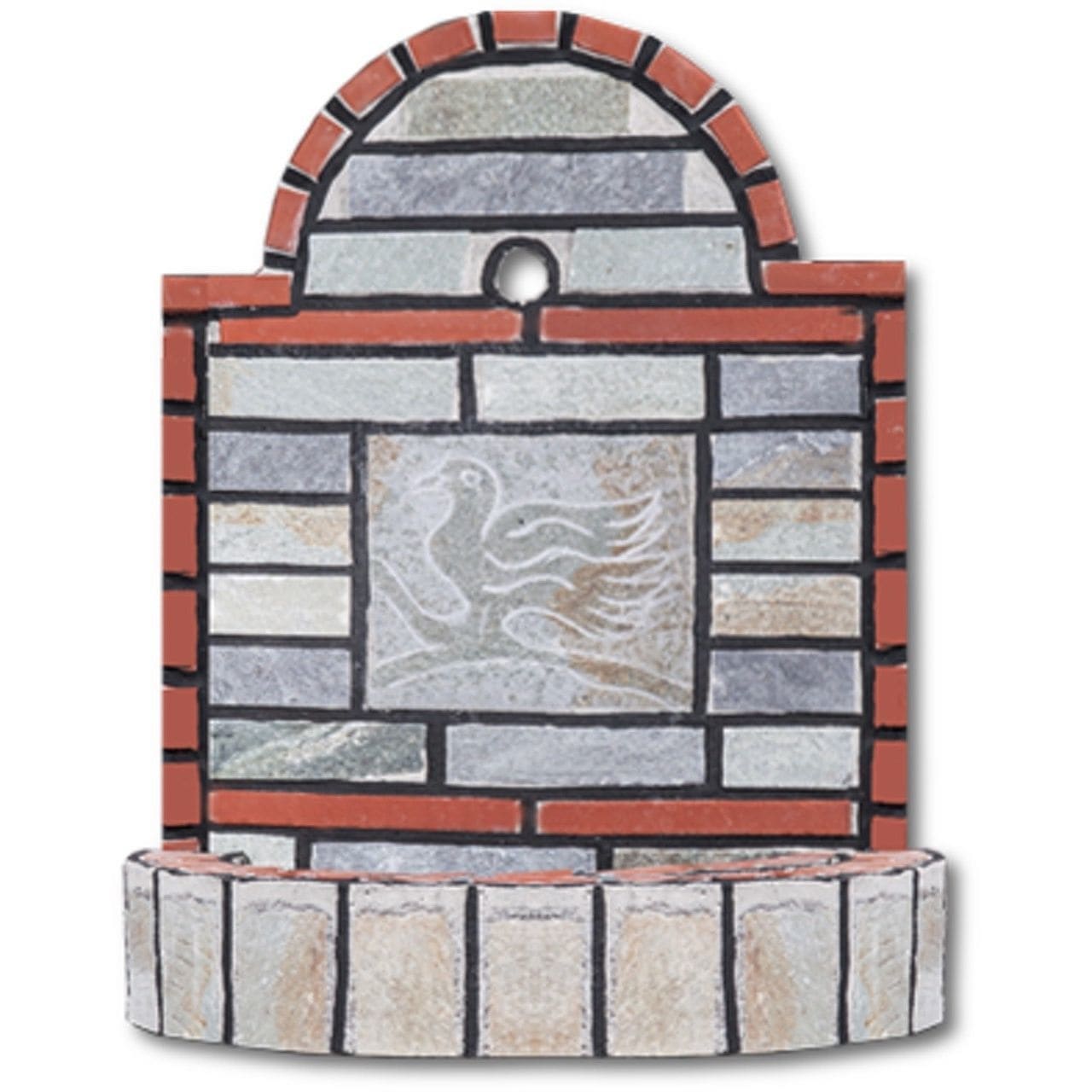 Garten-Springbrunnen - 0605 - Sxistolithos - bodenstehend / Stein / Keramik