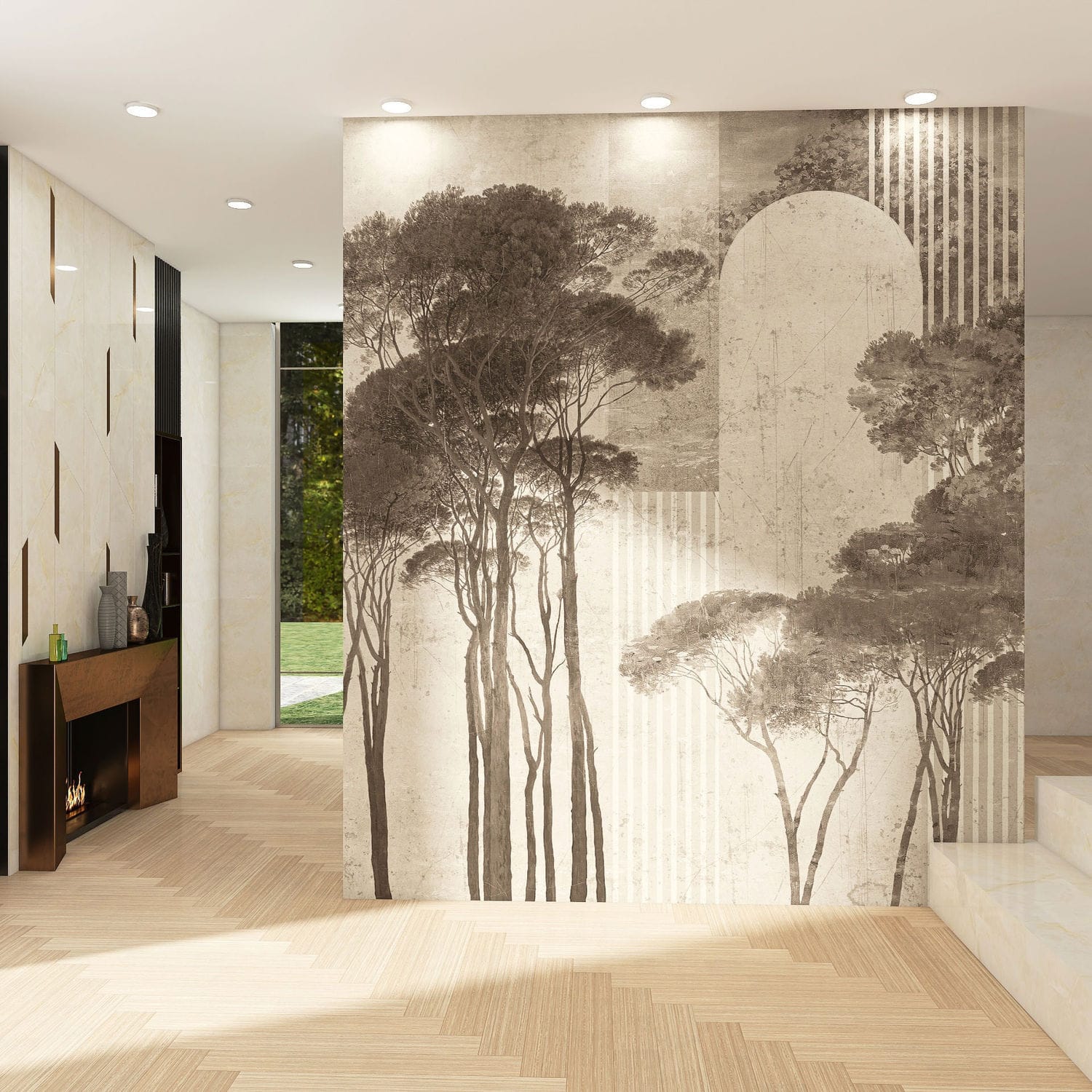 Moderne Tapete - ROME - rimura Srl - Glasfaser / Polyester / Vinyl