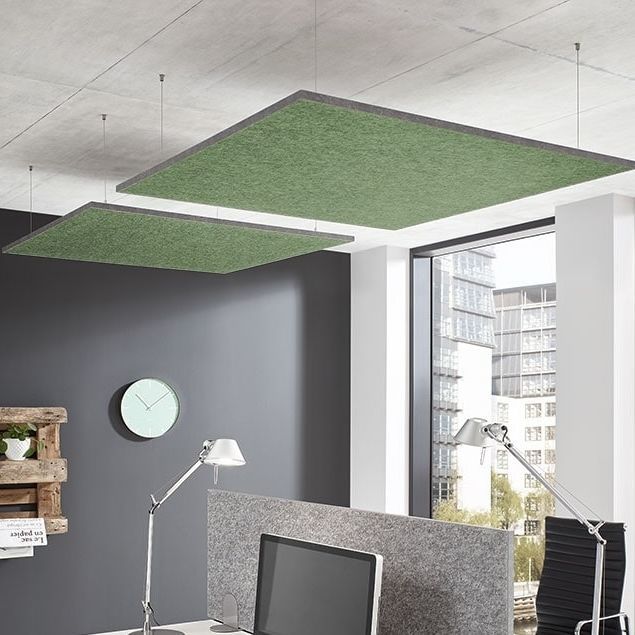 Akustische Schallwand / Polyesterfaser - DIVI smart® - ropimex - für Deckenmontage / hängend ...