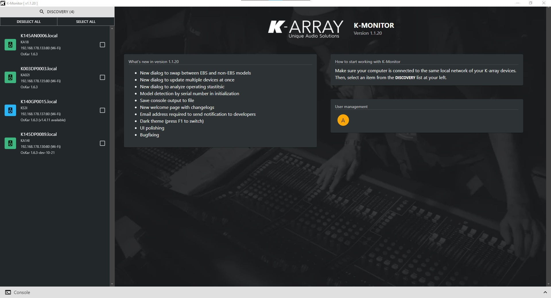 Audio-Software - K-MONITOR - K-array