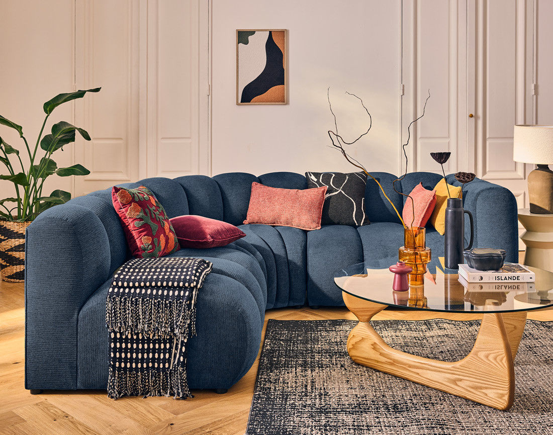 Modulsofa - DEBBIE: 2954B - Best Mobilier - modern / Stoff / mit Armlehnen