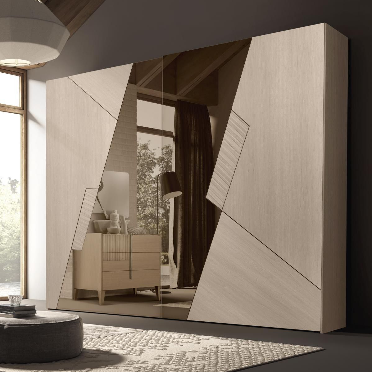 Moderner Kleiderschrank - BUTTERFLY - benedetti MOBILI - Holz / Glas ...