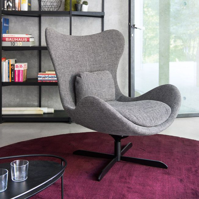 Moderner Kaminsessel - LAZY - calligaris - Stoff / Esche / Metall