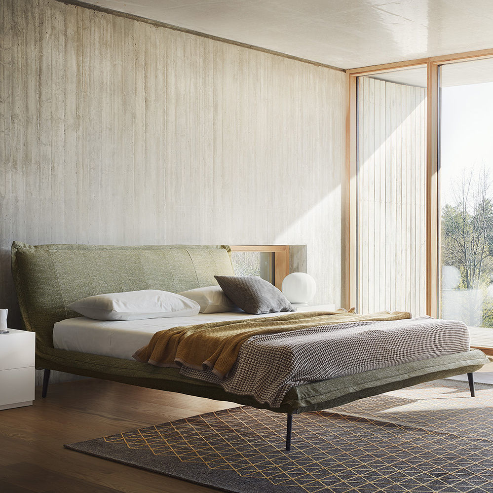 Doppelbett - fluff - calligaris - modern / Polster / Kopfteil