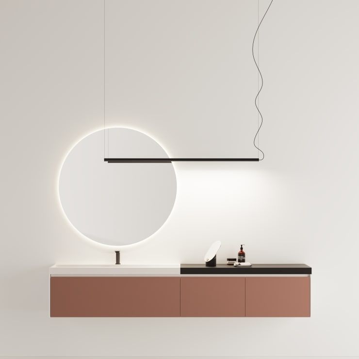 Hängelampe - Dot Line - AGAPE - Aluminium / Holz / modern