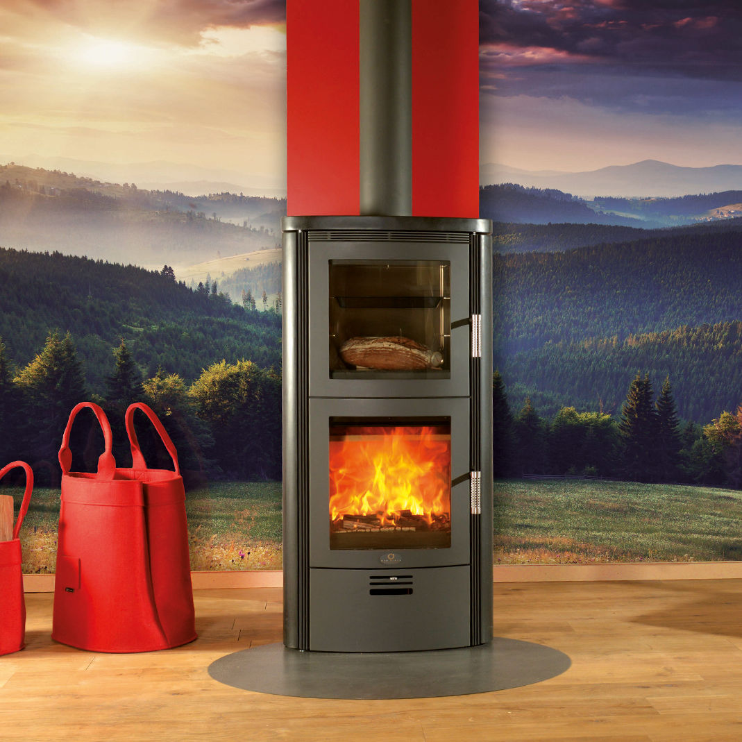 Kaminofen mit Backofen - TOULOUSE BF - Max Blank GmbH - Holz / Pellet ...