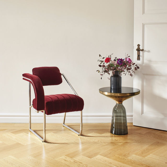 Moderner Sessel - Non Conformist - CLASSICON - Stoff / Leder / Chromstahl