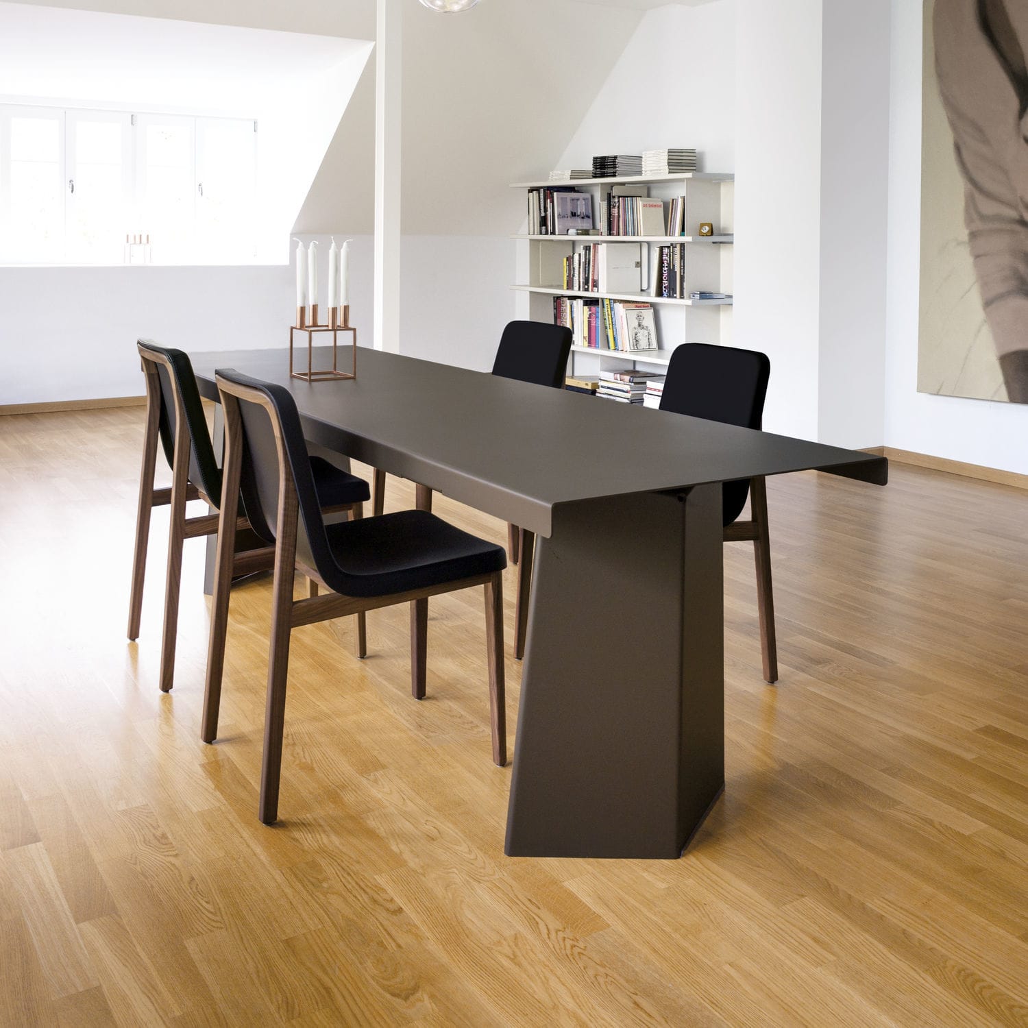 Moderner Tisch - Pallas - CLASSICON - Stahlblech / Gestell aus ...