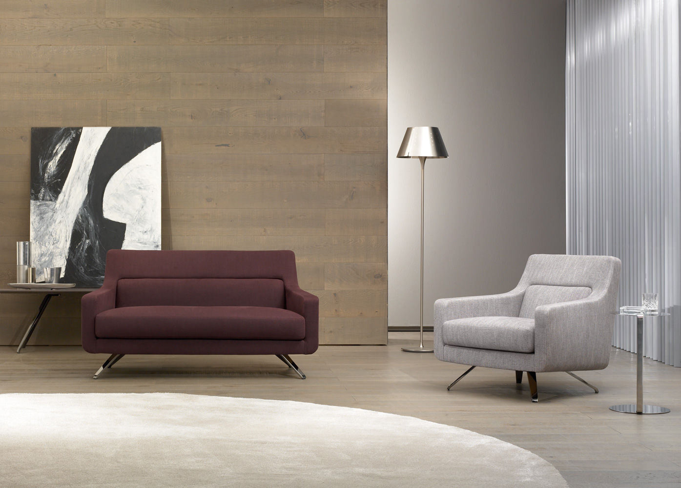 Braunes Sofa - MEMORY - CasaDesùs - Stoff / Zweisitzer