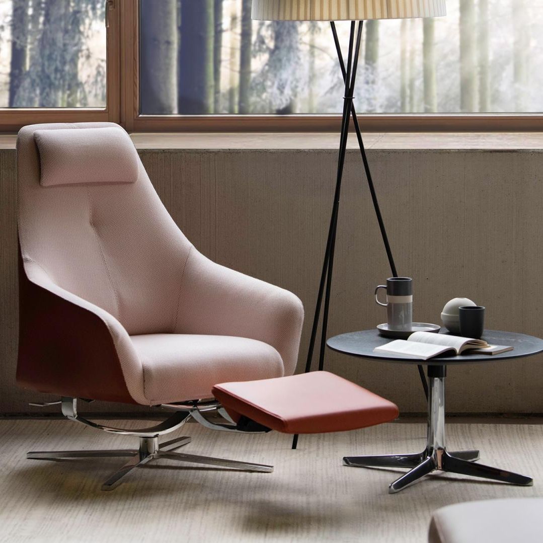 Moderner Relaxsessel - DS-277 - de Sede AG - Leder / Stoff / mit Fußstütze