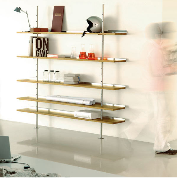 Modernes Regal - EIERMANN - Richard Lampert - Holz / Metall