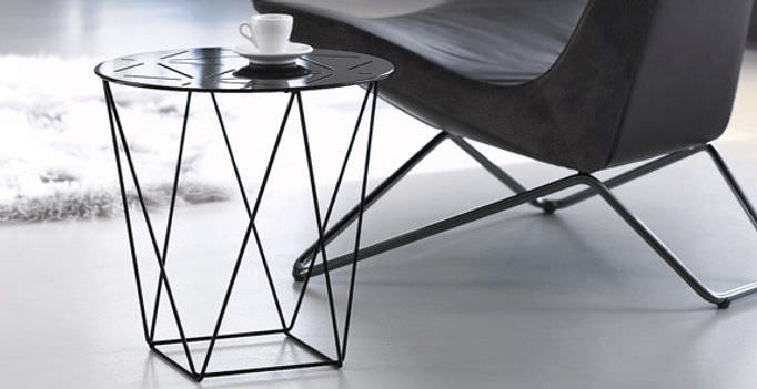 Moderner Beistelltisch - JOCO - Walter Knoll - Metall / rechteckig / rund