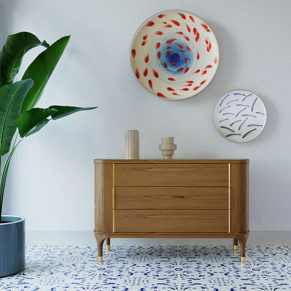 Moderne Kommode - Joyce - MORELATO - Messing / Keramik / Massivholz