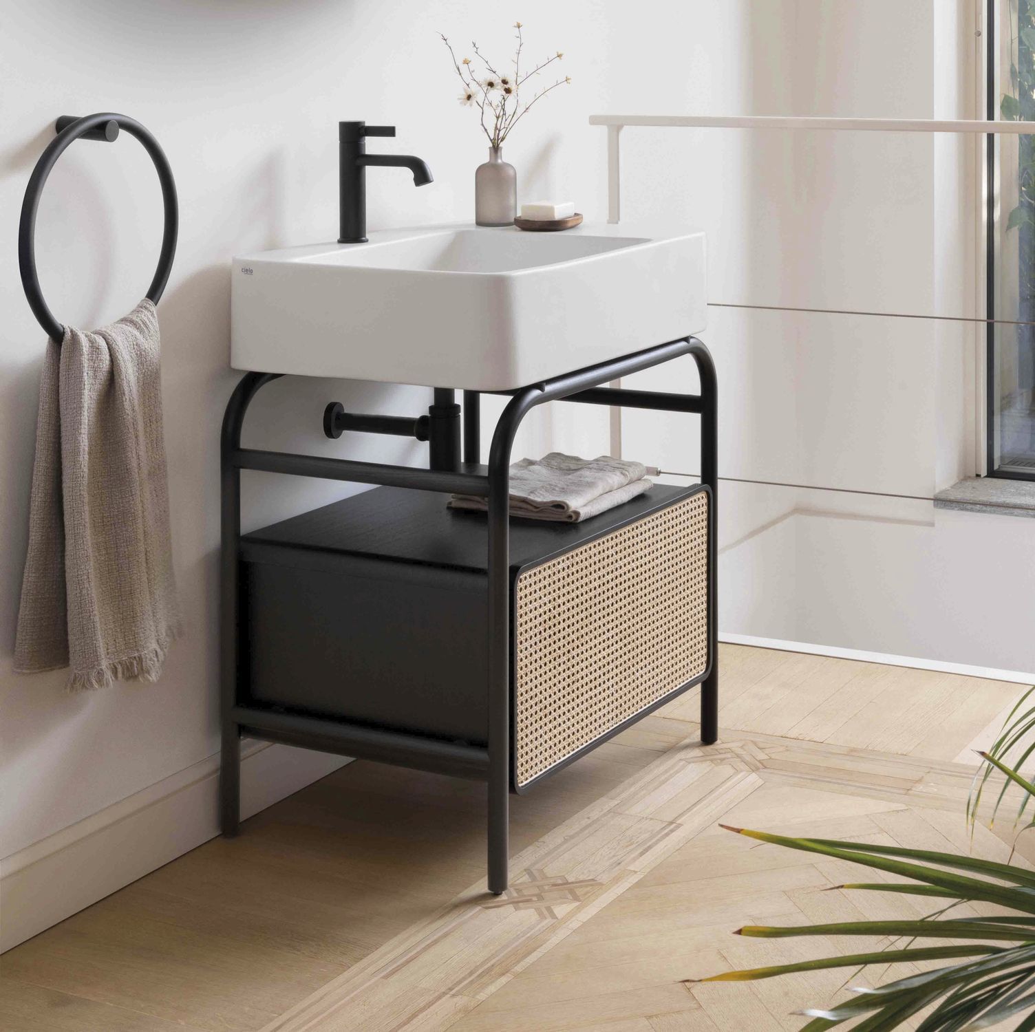 Freistehender Waschtisch-Unterschrank - Marcel - Ceramica Cielo - Esche ...