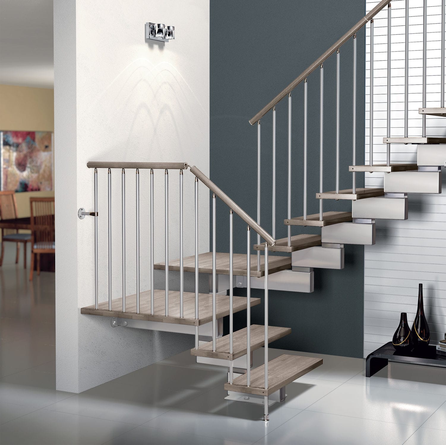 Gerade Treppe - JAZZ : SC - SK SYSTEME - viertelgewendelt ...