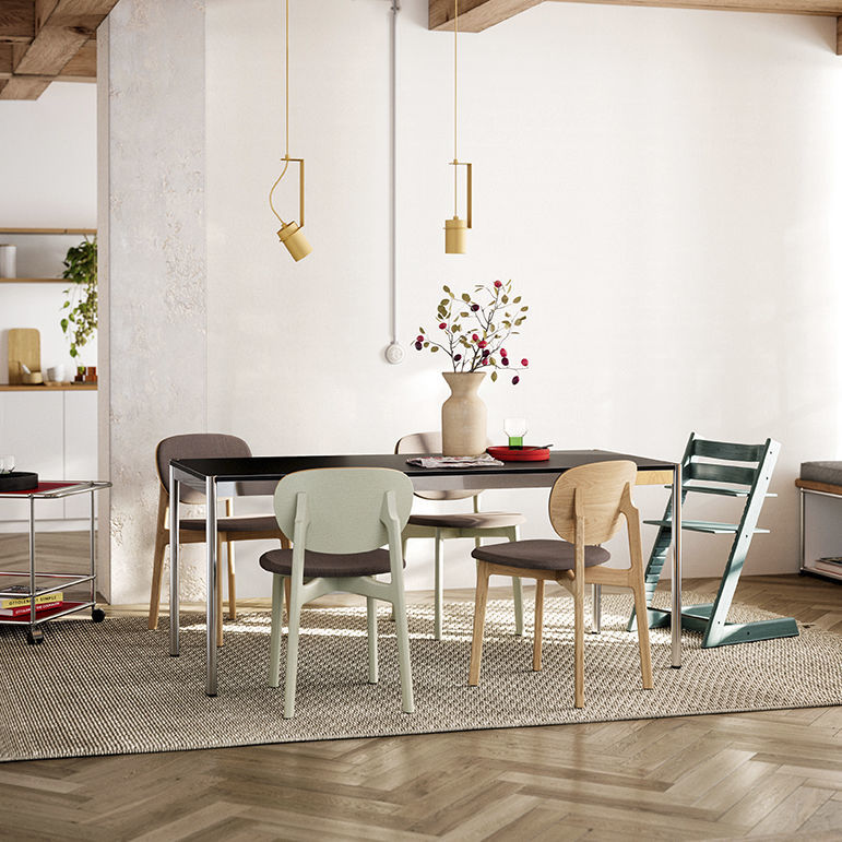 Moderner Esstisch - USM Haller - USM Modular Furniture - MDF / Gestell ...